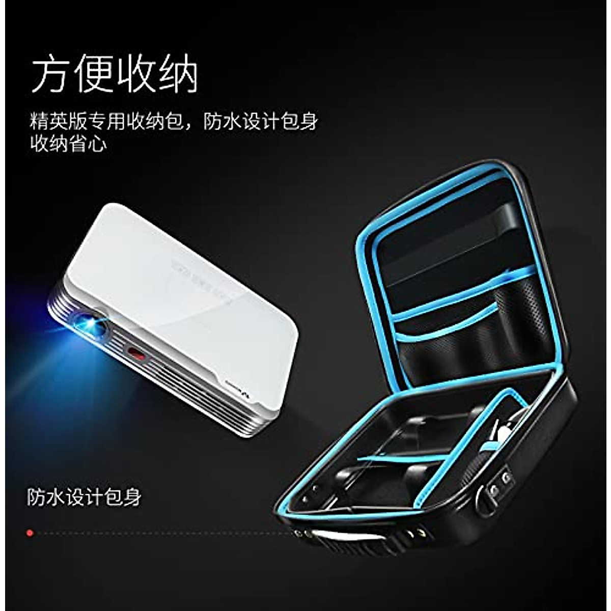 Viinice Projector Home HD Smart 4K Home Theater Mobile Phone Same Screen Office Business Projector Lumen 3000 4K Laser Projector with WiFi and Bluetooth