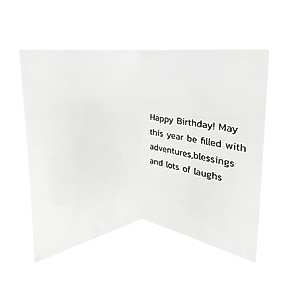 ProGibbs Happy Birthday Day Card - White Card with Balloons