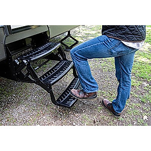 Lippert 432678 RV Single Entry Step 24" Manual Radius