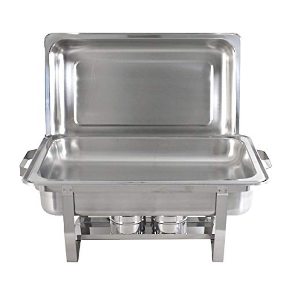 SUPER DEAL 8 Qt Stainless Steel 4 Pack Full Size Chafer Dish w/Water Pan, Food Pan, Fuel Holder and Lid For Buffet/Weddings/Parties/Banquets/Catering Events (4)