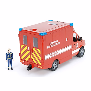 Bruder 02539 MB Sprinter Paramedic with Fireman, Integrated Light & Sound Module