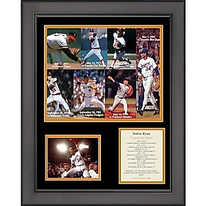 HOFSM.COM Hall of Fame Sports Memorabilia Framed Nolan Ryan 7 Career No-Hitters 11"x14" Baseball Three Photo Collage