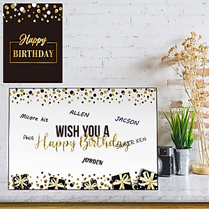 Idealmuzik Jumbo Birthday Card, Giant Birthday Party Greeting Card, Extra Large Guest Book Message Greeting Cards,Big Birthday Gifts Card for Women Men,Happy Birthday Party Decorations Supplies,14×22