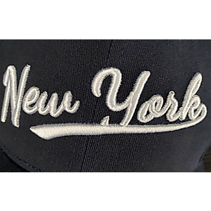 New York Big 3D Embroidery Adjustable Fit Hat Baseball Cap - Navy OneSize