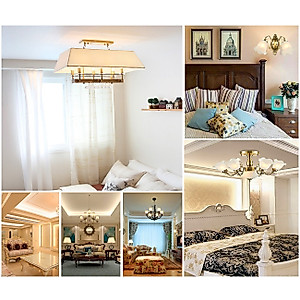 CRLight 6W Dimmable LED Candelabra Bulb 3200K Soft White, 60W Equivalent 600LM, E12 Base LED Filament Light Bulbs, Antique Edison B11 Candle Frosted Glass Chandelier Bulbs, Pack of 8