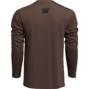 Vortex Optics Core Logo Long Sleeve Shirts (Brown Heather, X-Large)
