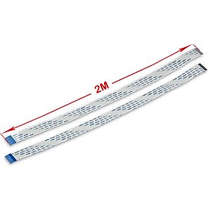UCTRONICS for Raspberry Pi Camera Cable, Ribbon Flat FFC Camera Cable for Raspberry Pi 15pin 1.0mm Pitch 200cm 6.56ft (Pack of 2)