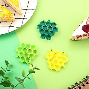 4 Pieces Silicone Honeycomb Molds for Chocolate, Honeycomb Fondant Mold for Kitchen Cake Cupcake Decorating Epoxy Resin Moulds for Christmas Candy Baking Cake Party Supplies