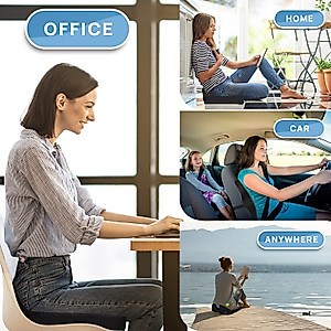 anzhixiu Seat Cushions for Office Chairs, Office Chair Cushion Desk Chair Cushion for Longtime Sitting, Sciatica Pain Relief Pillow Tailbone Pain Relief Cushion for More Relaxation