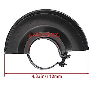 Utoolmart Angler Grinder Parts Black Metal Guard Protector Cover Thick Angle Wrench Grinder Flange Lock Nut Angle Grinder Handle Sanding Disc Set for Electric Angle Grinder