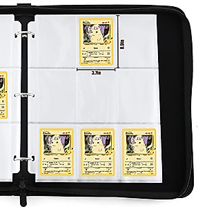 Tcgames Card Binder 9-Pocket, 720 Pockets Card Holder with 40 Sleeves Red