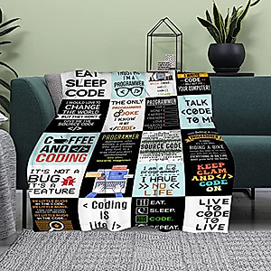 HK97 Programmer Blanket, Computer Programmer Gifts for Men Women, Funny Nerd Gifts, Geek Gifts for Programmer Software Engineers Boyfriend, Programming Student Graduation Gifts Blanket 60"x50"