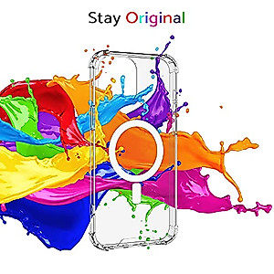 TORU MX Slim for iPhone 12 Pro Max Magnetic Case, Compatible with Magsafe, Hybrid Transparent HD Clear Case with Crossbody Strap, Scratch Resistant, Air Bumper Shock-Absorbing Corners - Clear