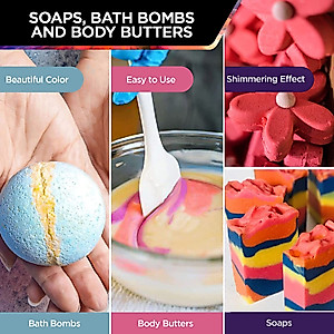 Mica Powder - Pearlescent Epoxy Resin Color Pigments Set - Natural Cosmetic Grade Pigment for Soap Dye, Pigment for Paint, Epoxy Resin, Candle Making, Bath Bombs, Lip Gloss, Slime Dye Set 18 Colors