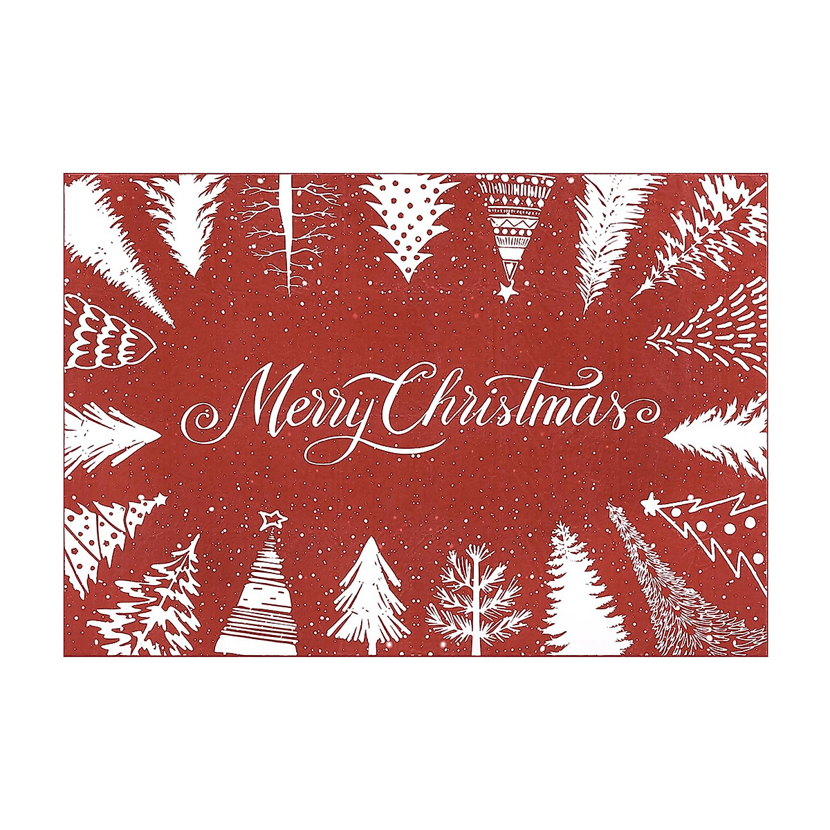 CAREMEE Christmas Washable Rug 8x10 Rug for Living Room Non Slip Soft Non Shedding Throw Rugs Large Area Rug for Bedroom Decor Stain Resistant Carpet for Dining Room Red 8'x10'