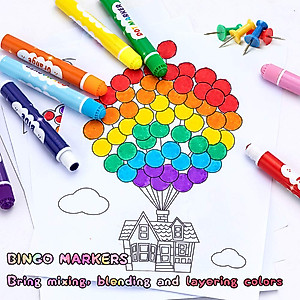 Nicecho Dot Markers, Washable Dot Markers for Kids Toddlers & Preschoolers, 24 Colors Bingo Paint Daubers Marker Kit with Free Activity Book