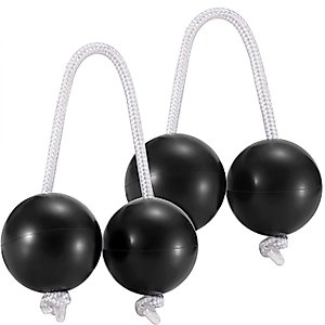 Facmogu 2PCS Aslatua Authentic Rhythm African Shaker, Aslatuas Rhythmic Ball for Lovers Beginners, Hand Shaker Balls from West Africa for Party Stage Performance Concert - Black