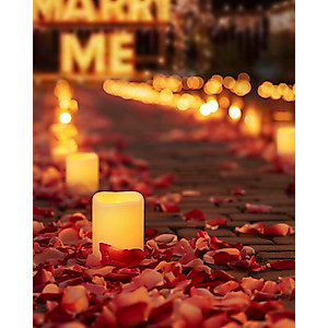 Homemory Flameless Votive Candles with Remote, 12Pack Flickering Battery Operated LED Tealight Candles, Realistic Fake Candle for Wedding, Halloween, Christmas Decor(Amber Yellow, Battery Included)