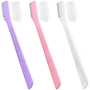Seki Japan Eyebrow Beauty Trimmer, Women's Facial Razor, Disposable Facial Hair Removal Groomer, with Safety Cover 3 Pieces