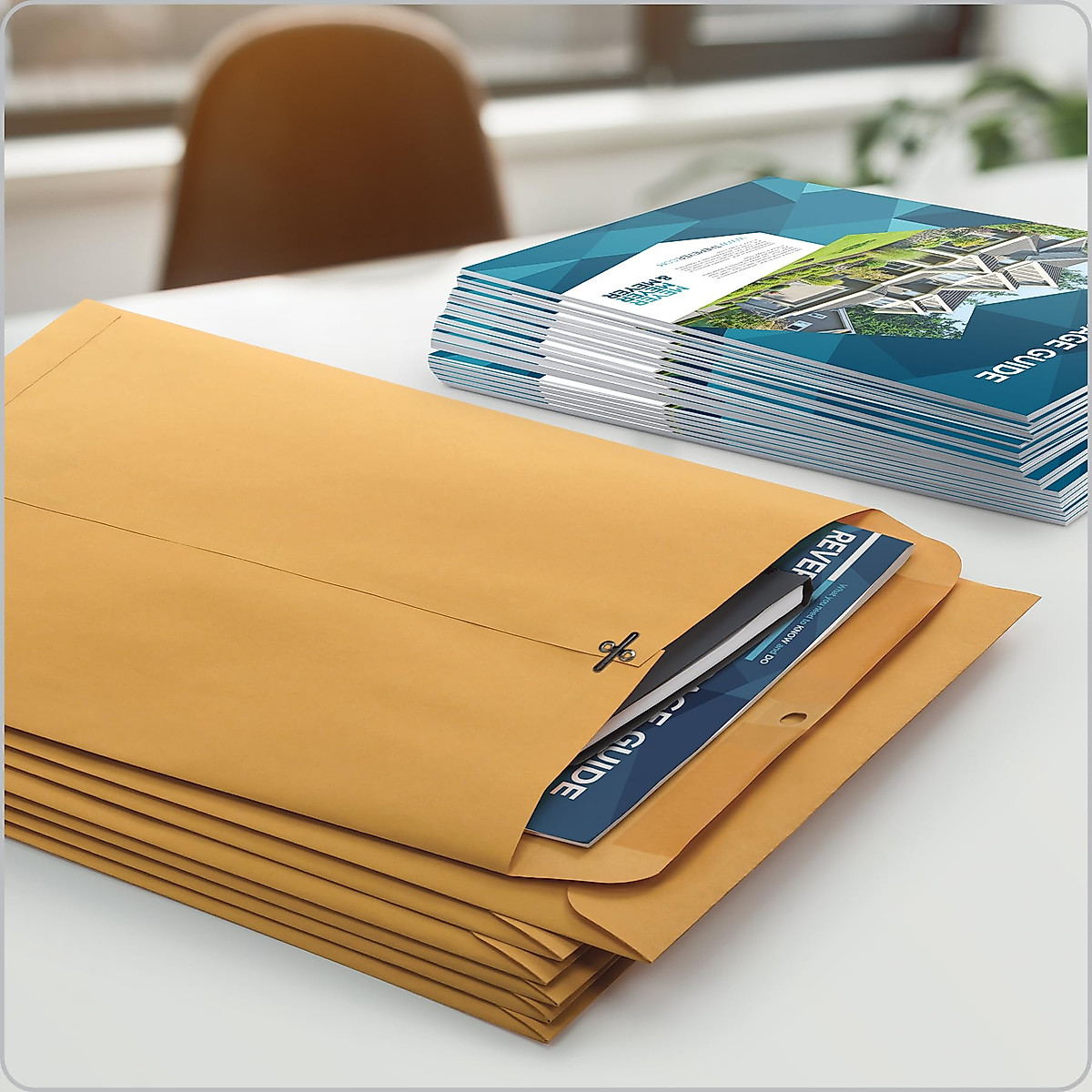 Quality Park 9 x 12 Clasp Envelopes with Deeply Gummed Flaps, Great for Filing, Storing or Mailing Documents, 28 lb Brown Kraft, 100 per Box (QUA37890)