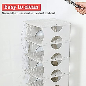 TXALWIQ 6-Tier Shoe Rack,Stackable Shoe Storage Organizer for Bedroom Entryway, Adjustable Shoe Rack,Shoe Slots Organizer Shelf, Easy Clean Shoe Tower Rack,White