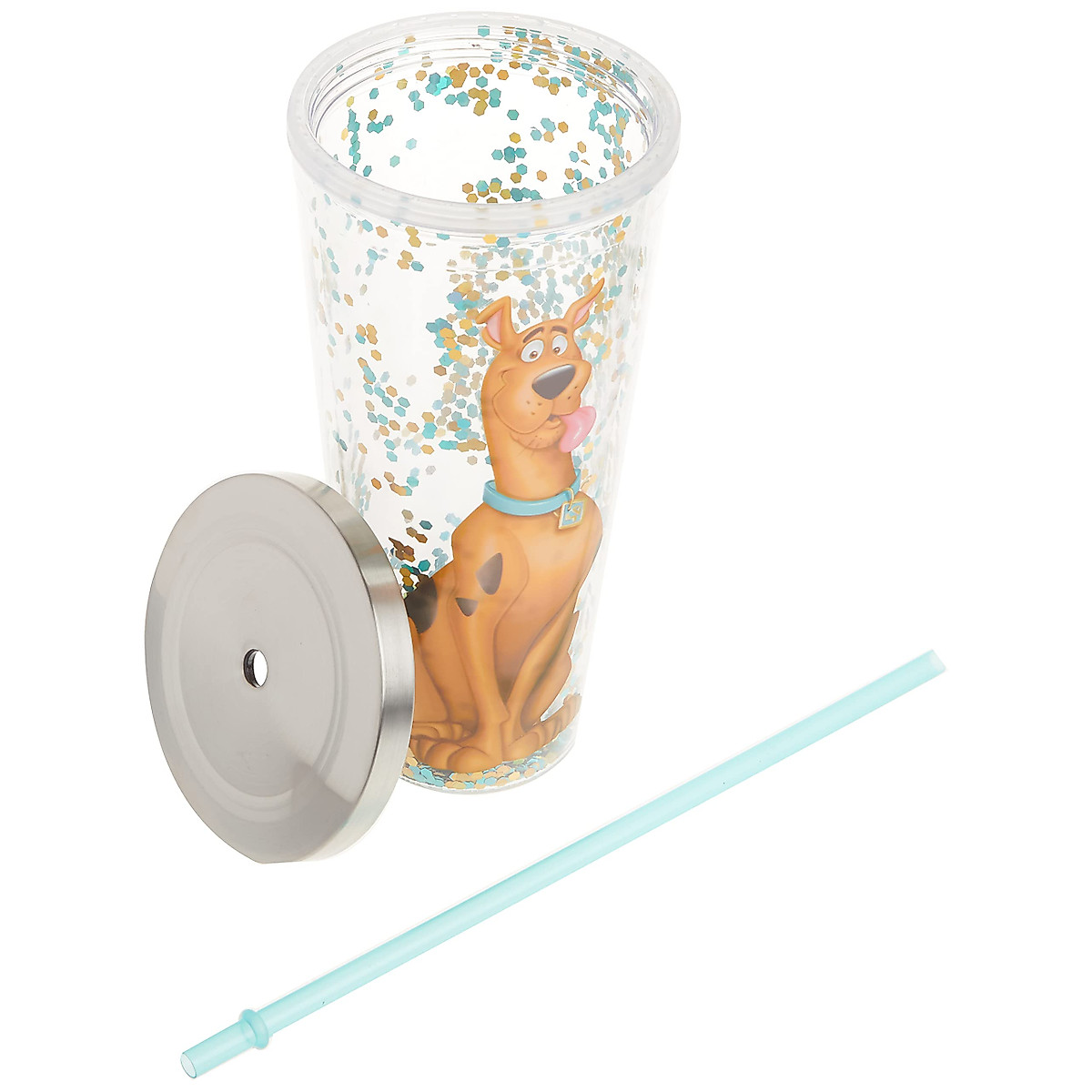 Spoontiques Scooby Doo Glitter Cup w/Straw