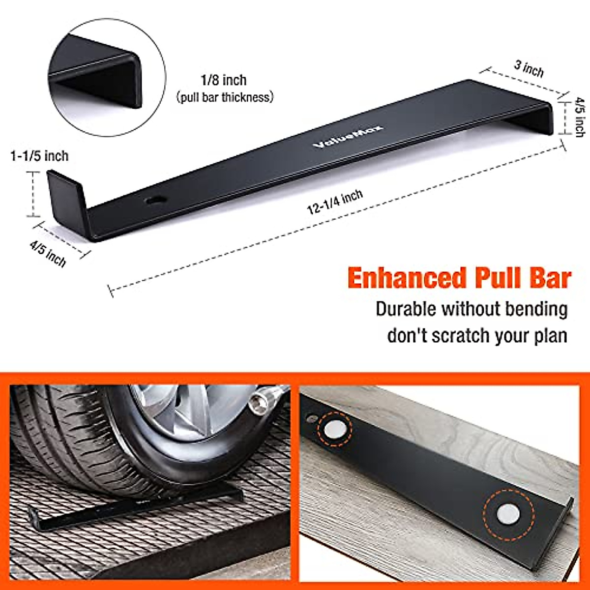 ValueMax Laminate Wood Flooring Installation Kit with Solid Tapping Block, Wider Heavy Duty Pull Bar, Reinforced Double-Faced Mallet with Non-Slip Soft Grip, Foam Kneepads, 30-Piece Spacers