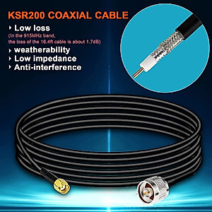 Waterproof 8dBi Long Range Cellular Ultra Distance LoRa Gateway Antenna Omni-Directional Glass Fiber LoRaWan 915MHz Antenna with 5M/16.4FT Cable for Helium RAK Hotspot HNT Finestra Miner Mining