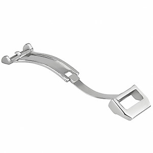 Ewatchparts 20MM DEPLOYMENT STRAP BAND BUCKLE FOLDING CLASP COMPATIBLE WITH IWC PILOT PORTUGUESE SHINY