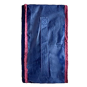 Japarismo Under Bed Shoe Storage Round Shape Organizer Sturdy Zippers Clear Cover Solution Bag Bedroom Containers Dust Shield Box (Round Navy (2 sets))