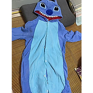 Halloween Animal onesie pajamas for adults stitch onesie cosplay costume homewear Blue, S