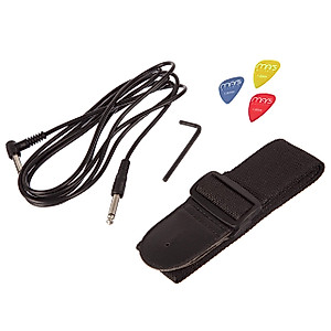 RockJam Electric Guitar Superkit with 10-watt Amp, Gig Bag, Picks & Online Lessons 6 String Pack, Right, Sunburst, Full (RJEG03-SK-SB)