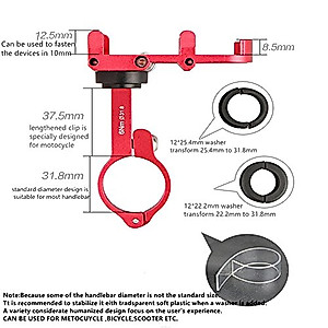 Gub Bicycle & Motorcycle Phone Mount - Aluminum Bike Phone Holder with 360°Rotation Adjustable Handlebar Phone Holder Compatible with iPhone XS XR 8 Plus,Compatible with Samsung S9/S8 (PLUS6 BLACK)