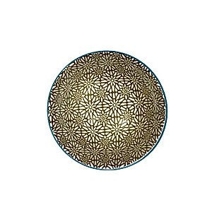 Signature Housewares 28 oz Pad Print PP7 Assorted 6" Bowls (Set of 4), Multicolor