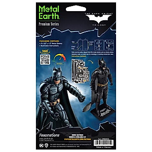 Metal Earth Premium Series Batman The Dark Knight 3D Metal Model Kit Fascinations Bundle with Tweezers