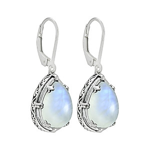 9.51Cts Natural Moonstone Earrings For Women White Stone June Birthstone Jewelry Women's Day Gifts For Mom Wife Sister