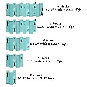 Sydney Wall Hook Rack, 20 Paint Colors - Wood Wall Art, Coat Rack Wall Mount, Coat Hooks, Rustic Coat Hooks, Wall Coat Hooks, Leash Hook, Hat Hook