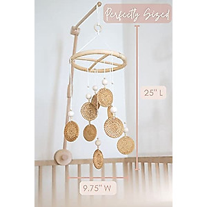 Lucky Love Boho Baby Mobile & Boho Baby Decor for Boy & Girl Nursery - Hang Mobile for Crib or Ceiling