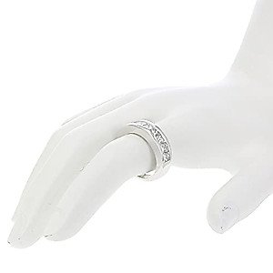 VIR JEWELS 2 cttw Diamond Wedding Band for Women, Princess Cut Diamond Wedding Band in 14K White Gold Channel Set, Size 7