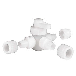 RecPro RV Plumbing Hardware | 06910 | 3-Way 1/2" Compression Fitting Directional/Bypass Valve | Pex Pipe/Tubing Fittings (1 Fitting)