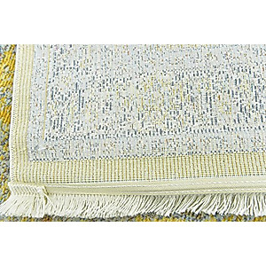 Unique Loom Baracoa Collection Area Rug - Prado (2' 2" x 6' 1" Runner, Yellow/ Ivory)