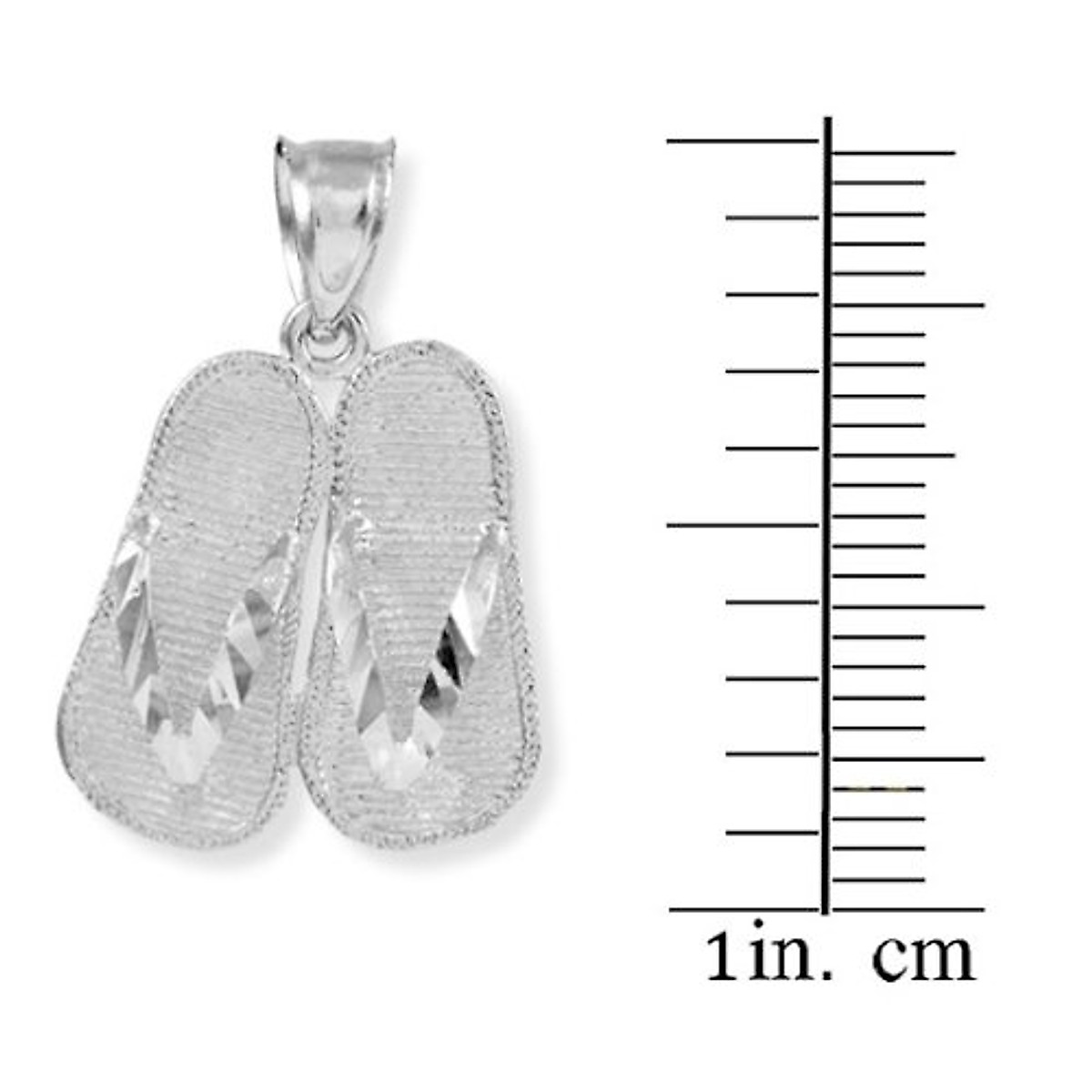 925 Sterling Silver 3d Flip Flops Summer Charm Sandal Pendant