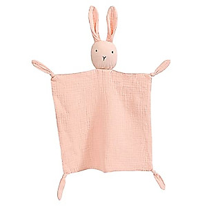 Duago Baby Security Blankets Unisex and Organic Lovey, Cotton Muslin Blanket Bunny, Baby Gifts for Boy and Girl