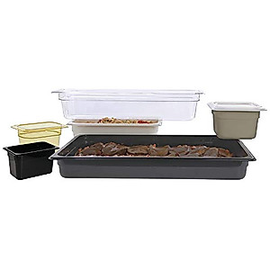 Cambro 46HP110 Black H-Pans 6" Deep 1/4 Size High Heat Food Pan-46HP110