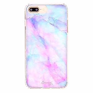 Casery Case Designed for The Apple iPhone, Iridescent Crystal (Exotic Marble) - Military Grade Protection - Drop Tested - Protective Slim Clear Case for Apple iPhone 8 Plus, iPhone 7/6/6s Plus
