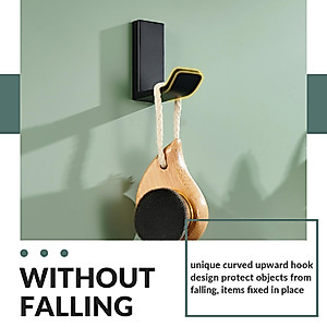 APLusee 2 Pack Bath Robe Hook, 304 Stainless Steel L Shape Coat Holder, Bathroom Home Accessories Matte Black