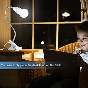Clamp Light Socket,Clip Desk Lamp Socket,Clip Bulb Desk Lamp,Desk Light Adapter with Flexible Gooseneck,Clip on Light Socket with on/Off Switch,E26/E27 Clamp Light Bulb Stand (1PC)