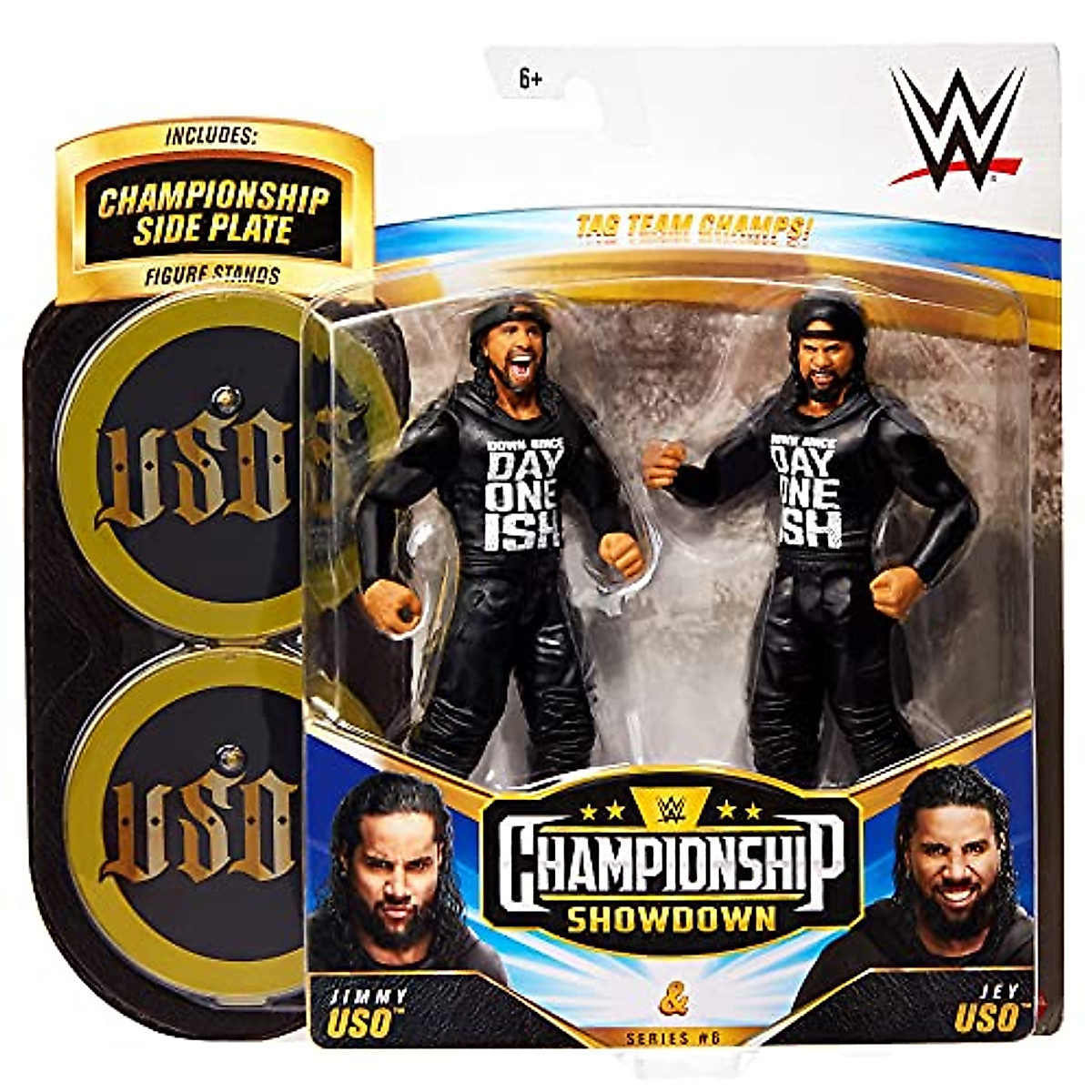 WWE Mattel ​MATTEL Jimmy and Jey USO Championship Showdown 2 Pack 6 in Action Figures High Flyers Battle Pack for Ages 6 Years Old and Up​