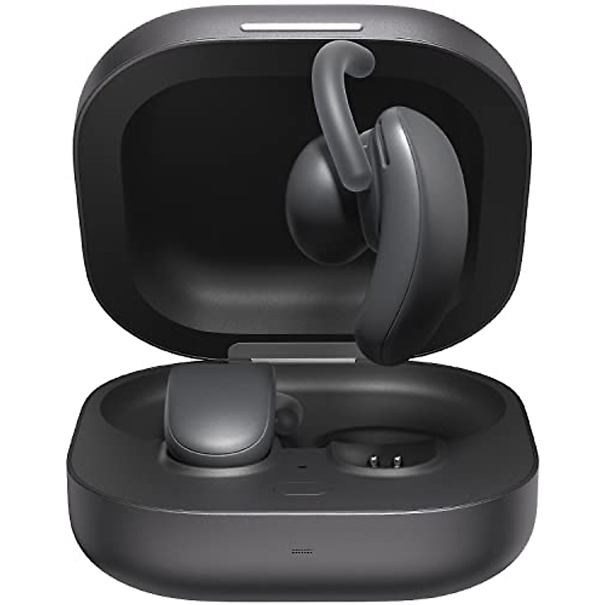 STUDIO NOD Wireless Earbuds with Personalized ANC, FREENOD Pro Wingtips for Sports, Deep Bass, Comfortable Fit, Touch Contro, Dark Grey, Aluminium Case, 24H Playtime