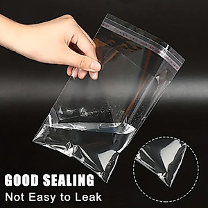 LonlyEagle 200 Pcs 5-1/2'' x 7-1/2'' Self Sealing Cellophane Bags，Clear Cellophane Cello Bags，Fit 5 X 7 Inch Cards Photos，A6 A7 Envelopes Candy，Self Adhesive for Packaging Gifts,Cookies